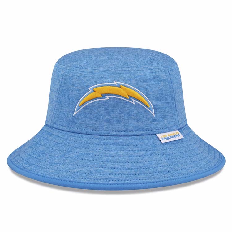 Los Angeles Chargers New Era NFL Bucket Cap Hat Heather Sky Blue Crown ...