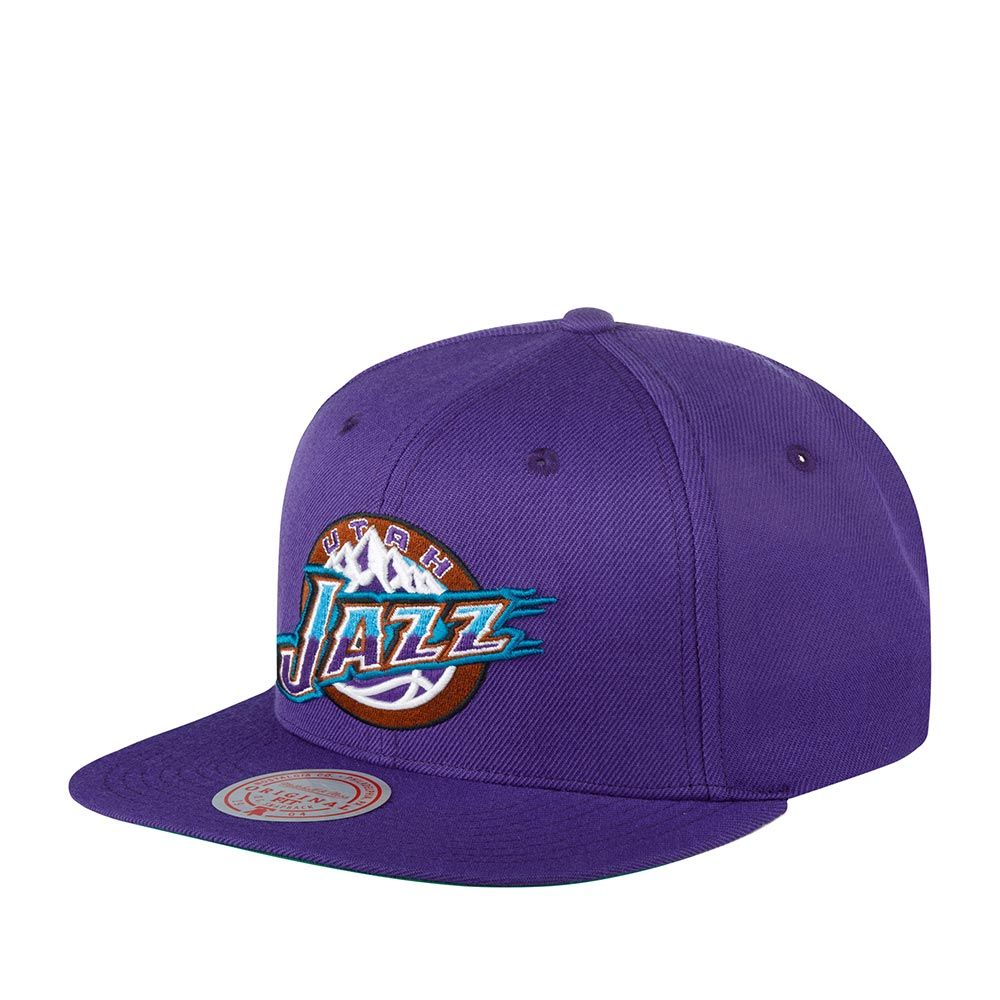 Utah Jazz Mitchell & Ness NBA Snapback Cap Hat Purple Crown/Visor Team – Capland