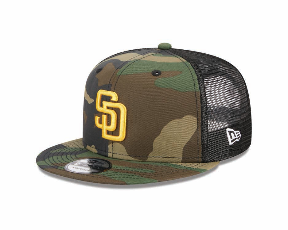 San Diego Padres New Era MLB 9FIFTY 950 Trucker Mesh Snapback Cap Hat ...