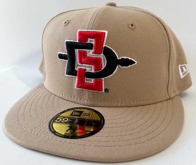 San Diego State Aztecs New Era NCAA 59FIFTY 5950 Fitted Cap Hat Khaki ...