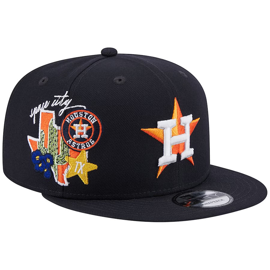 Houston Astros New Era MLB 9FIFTY 950 Snapback Cap Hat Navy Crown/Viso ...