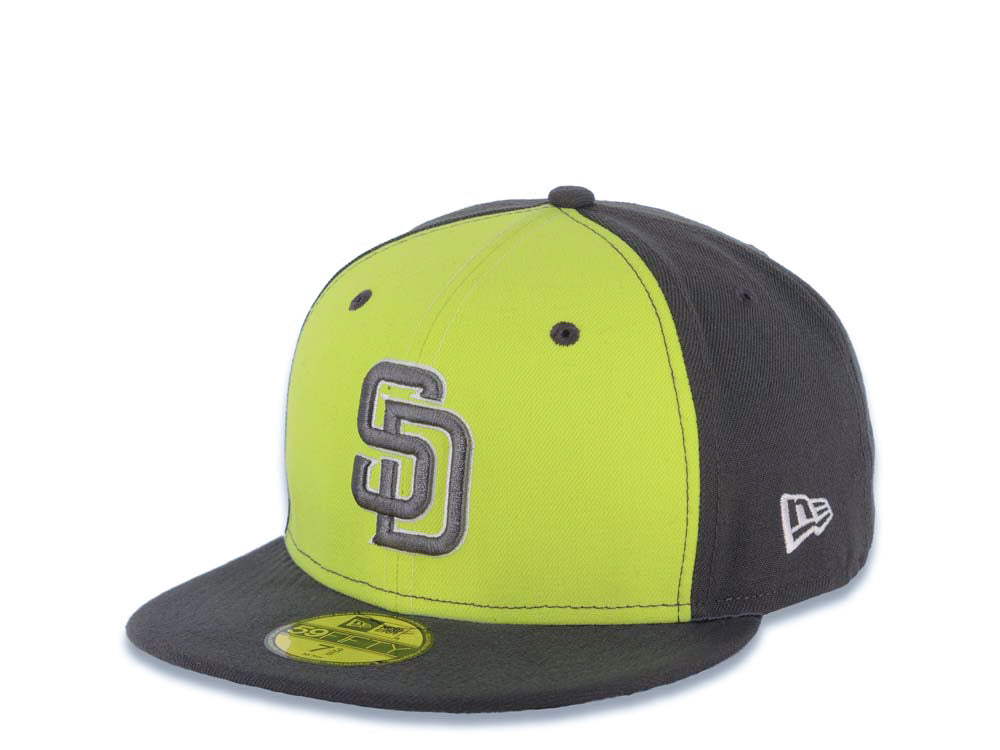 San Diego Padres New Era MLB 59FIFTY 5950 Fitted Cap Hat Bright Green ...
