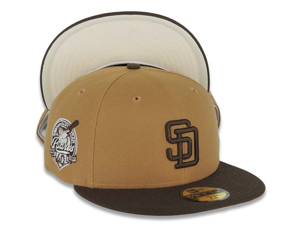 San Diego Padres New Era MLB 59FIFTY 5950 Fitted Cap Hat Wheat Crown B ...