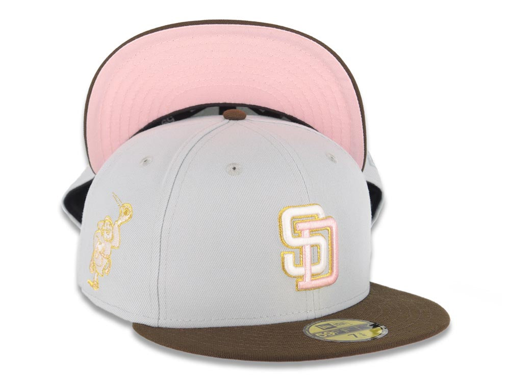 San Diego Padres New Era MLB 59FIFTY 5950 Fitted Cap Hat Gray Crown Br ...