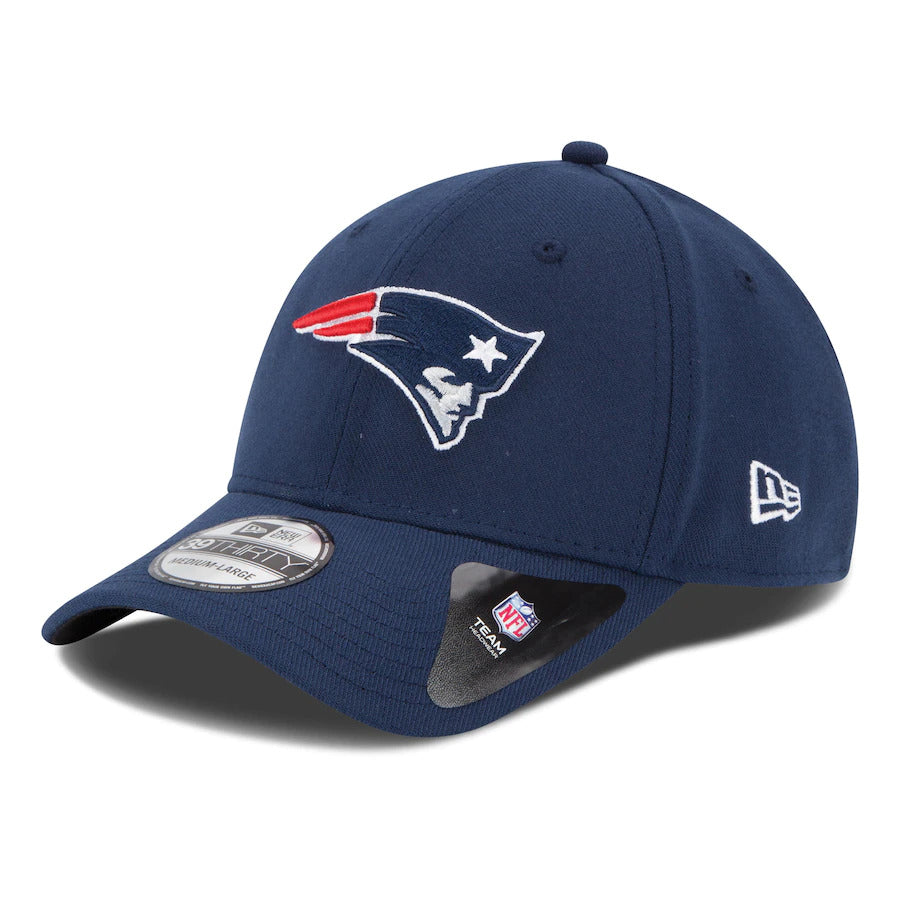 New England Patriots New Era NFL 39THIRTY 3930 Flexfit Cap Hat Navy Cr ...