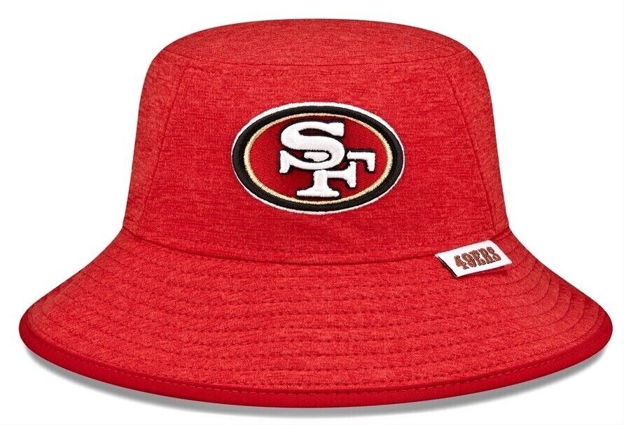 San Francisco 49ers New Era NFL Bucket Cap Hat Heather Red Crown/Visor ...