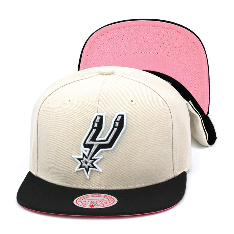 San Antonio Spurs Mitchell & Ness NBA Easter Snapback Cap Hat Off Whit ...