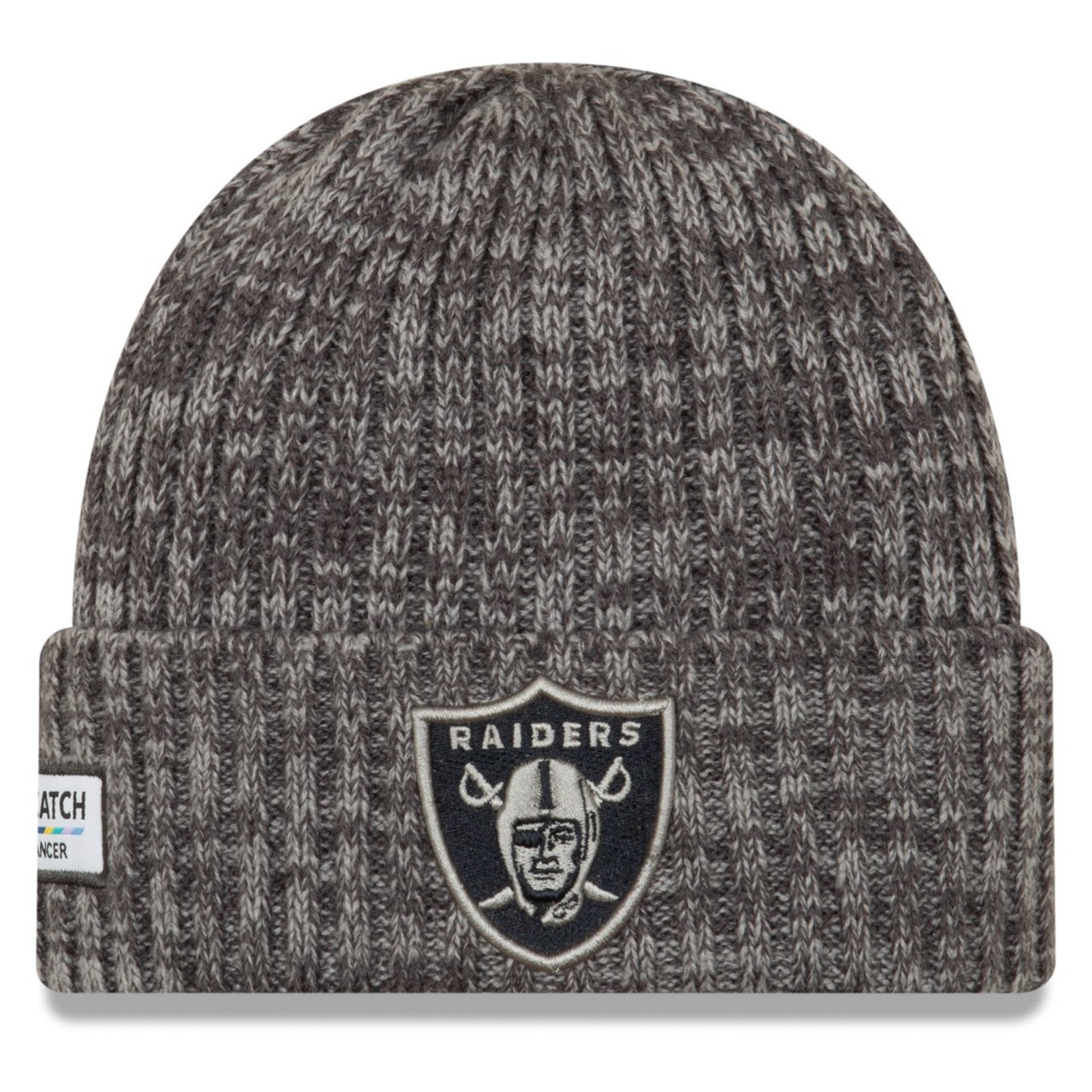 Oakland Raiders New Era NFL Cuffed Knit Beanie Hat Dark Gray/Gray Crow ...