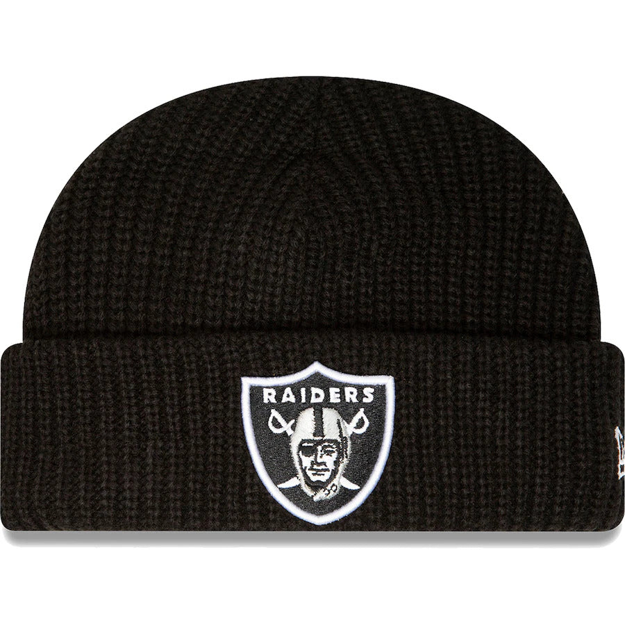 Las Vegas Raiders New Era NFL Cuffed Knit Beanie Hat Black Crown/Visor ...