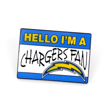 Los Angeles Chargers NFL Sky Blue Yellow Pin (Name Tag) – Capland
